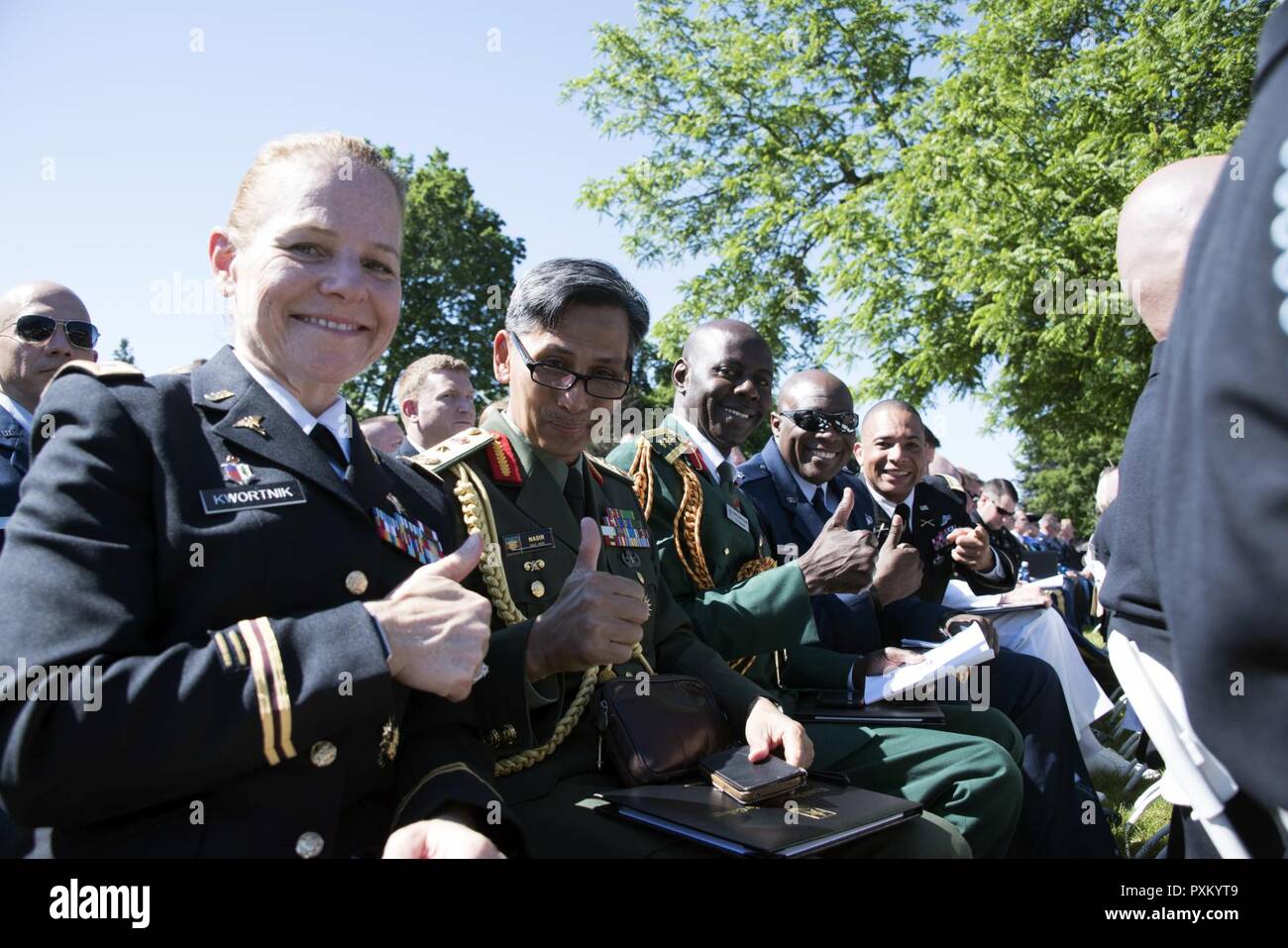Army War College graduates give “thumbs-up” as they complete 10 months ...