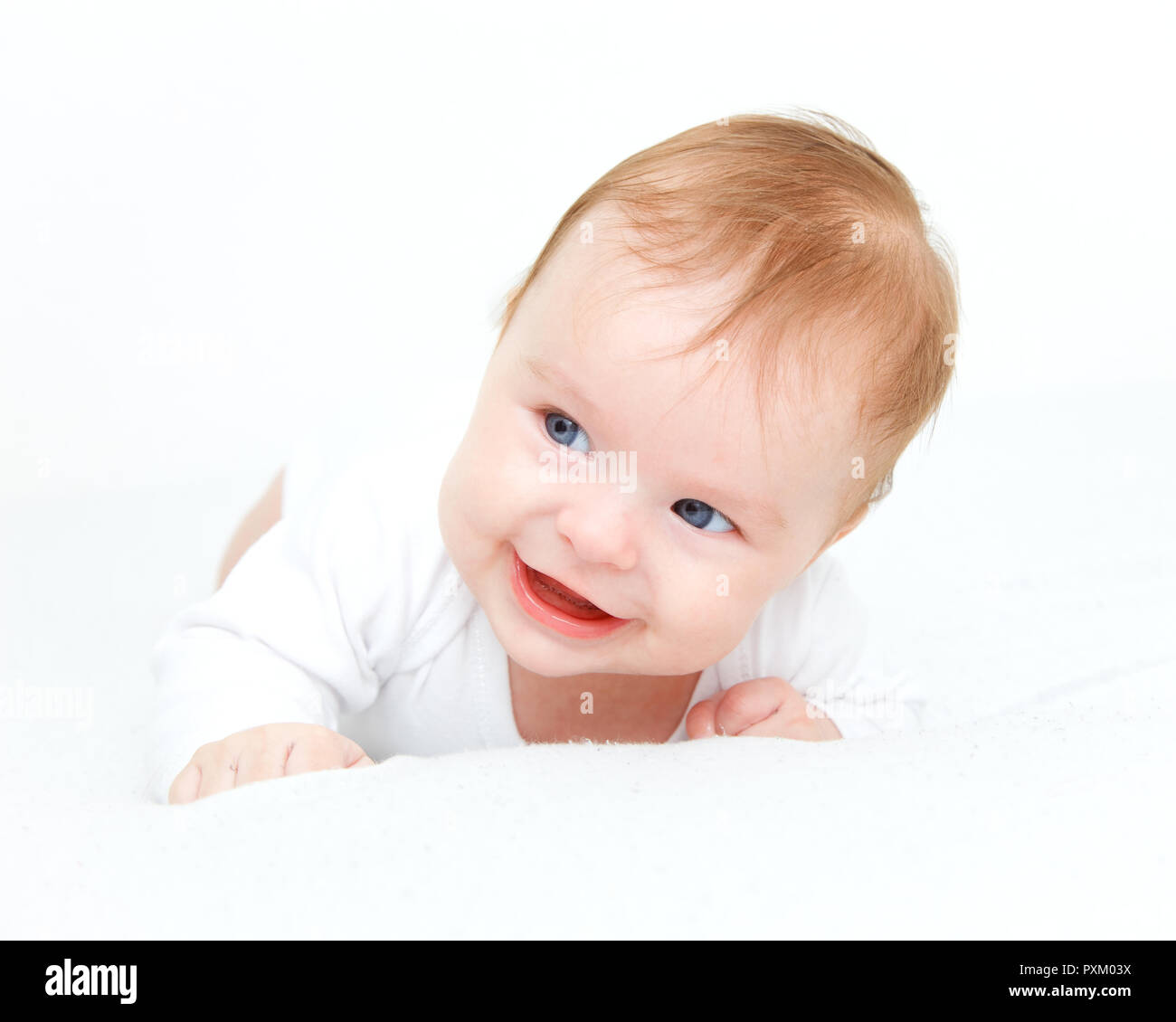 Cute crawling baby girl Stock Photo - Alamy