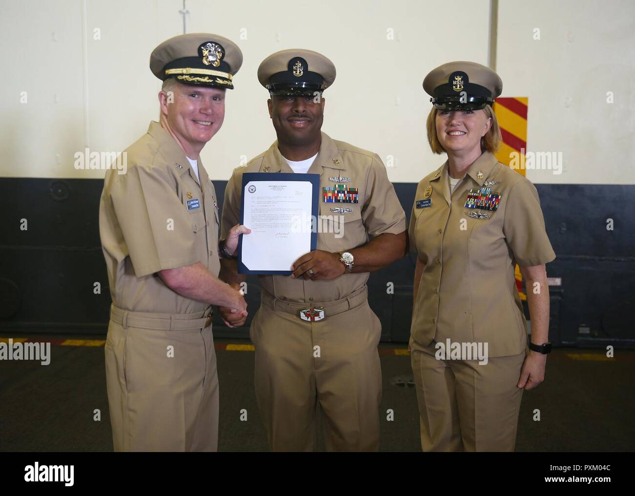 0 NORFOLK, Va. (June 9, 2017)- Senior Chief Hospital Corpsman Cedric ...