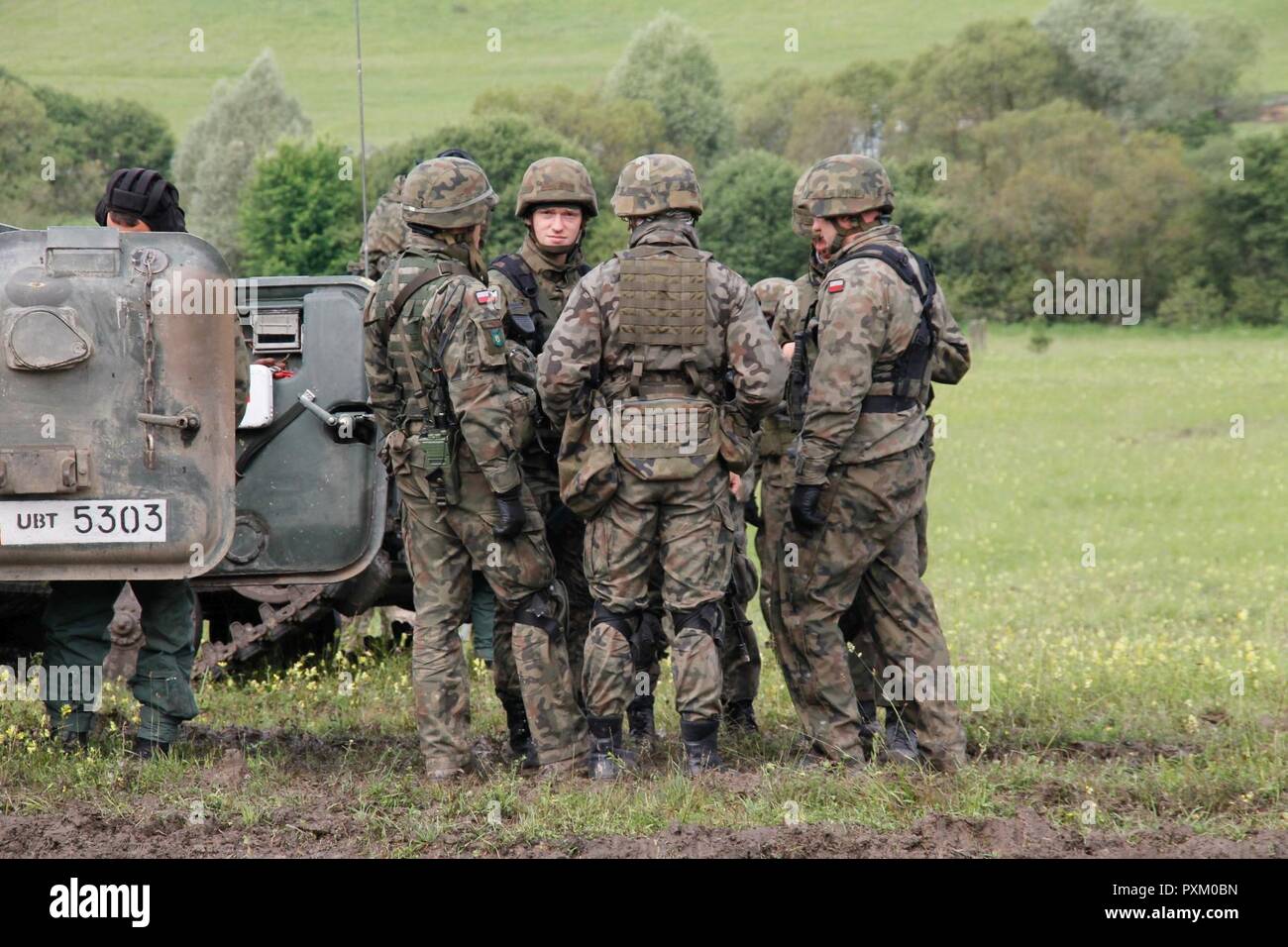 9 June 2017, Polish soldiers trained with Romanian and Spanish soldiers ...