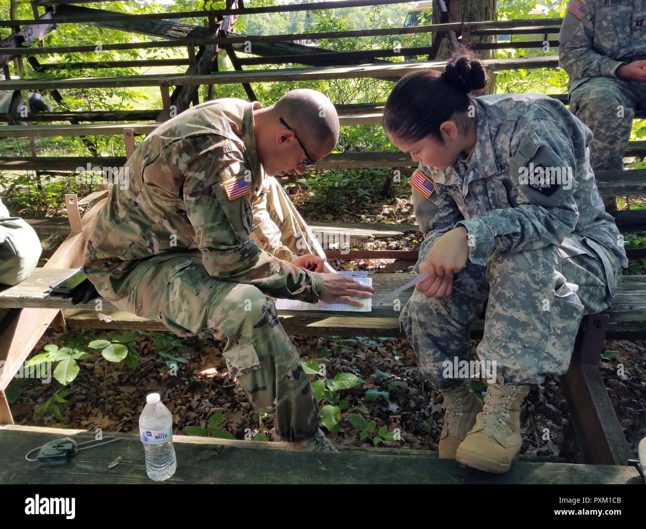 Sgt. 1st Class Victor Arocho and Sgt. Marlene Soler, both of the 728th ...