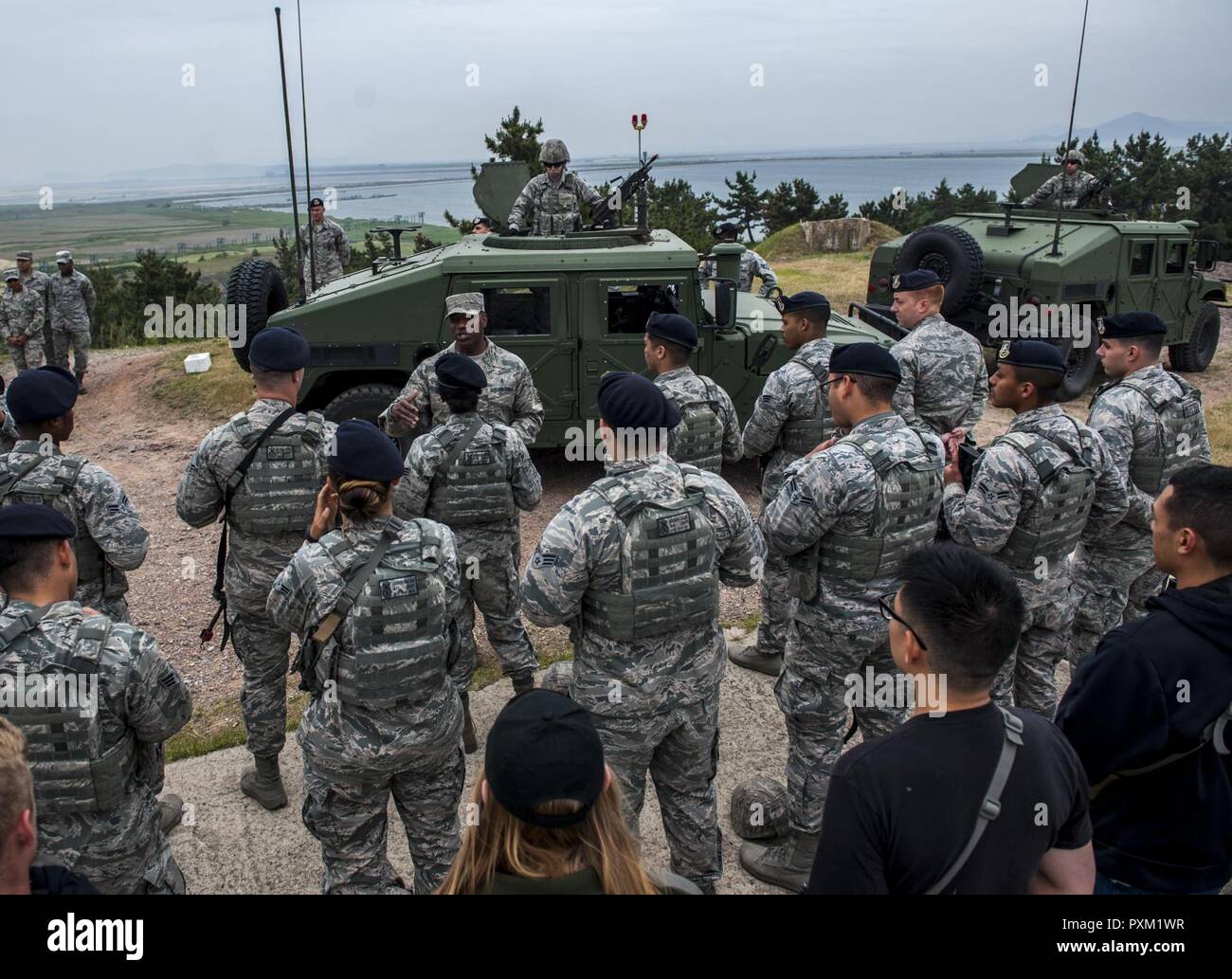 Chief Master Sgt. of the Air Force Kaleth O. Wright speaks to members ...