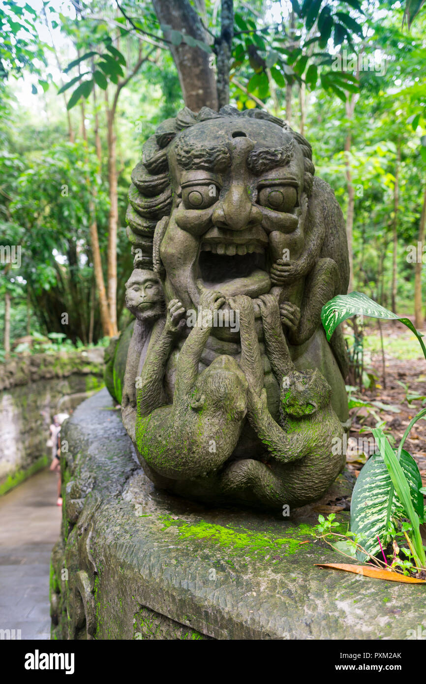 Traditional Balinese stone sculpture art and culture at Bali, Indonesia ...