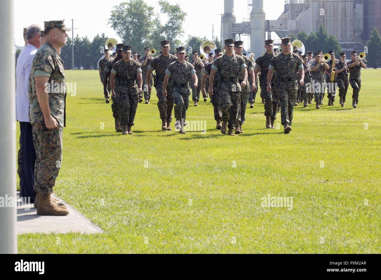 U.S. Marines with Headquarters and Support Battalion, Marine Corps ...