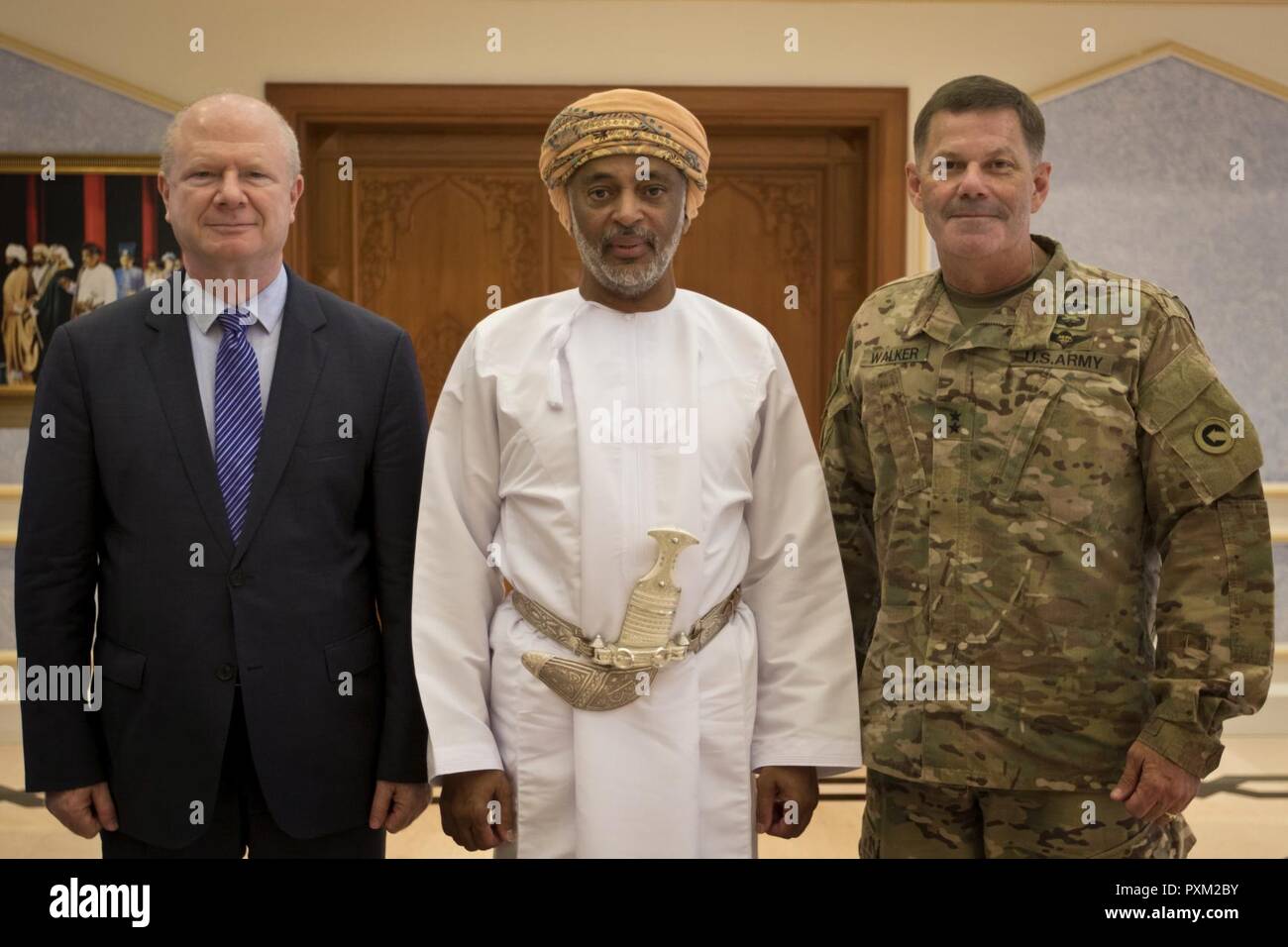 Marc J. Sievers, U.S. Ambassador to Oman, left, Maj. Gen. Flem B ...