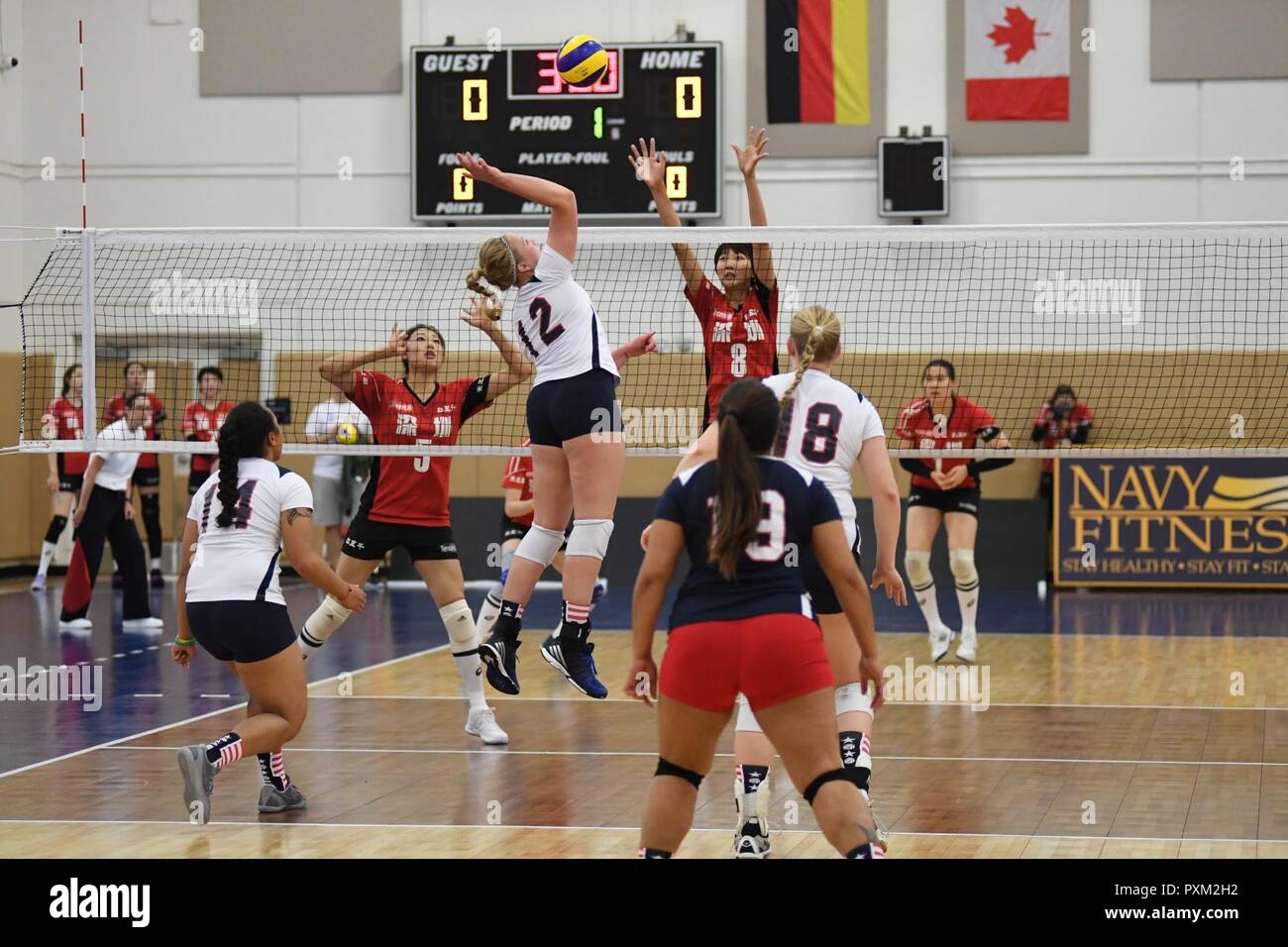 Air Force 2nd lt. Taylor Parker (#12) was voted as best middle blocker ...