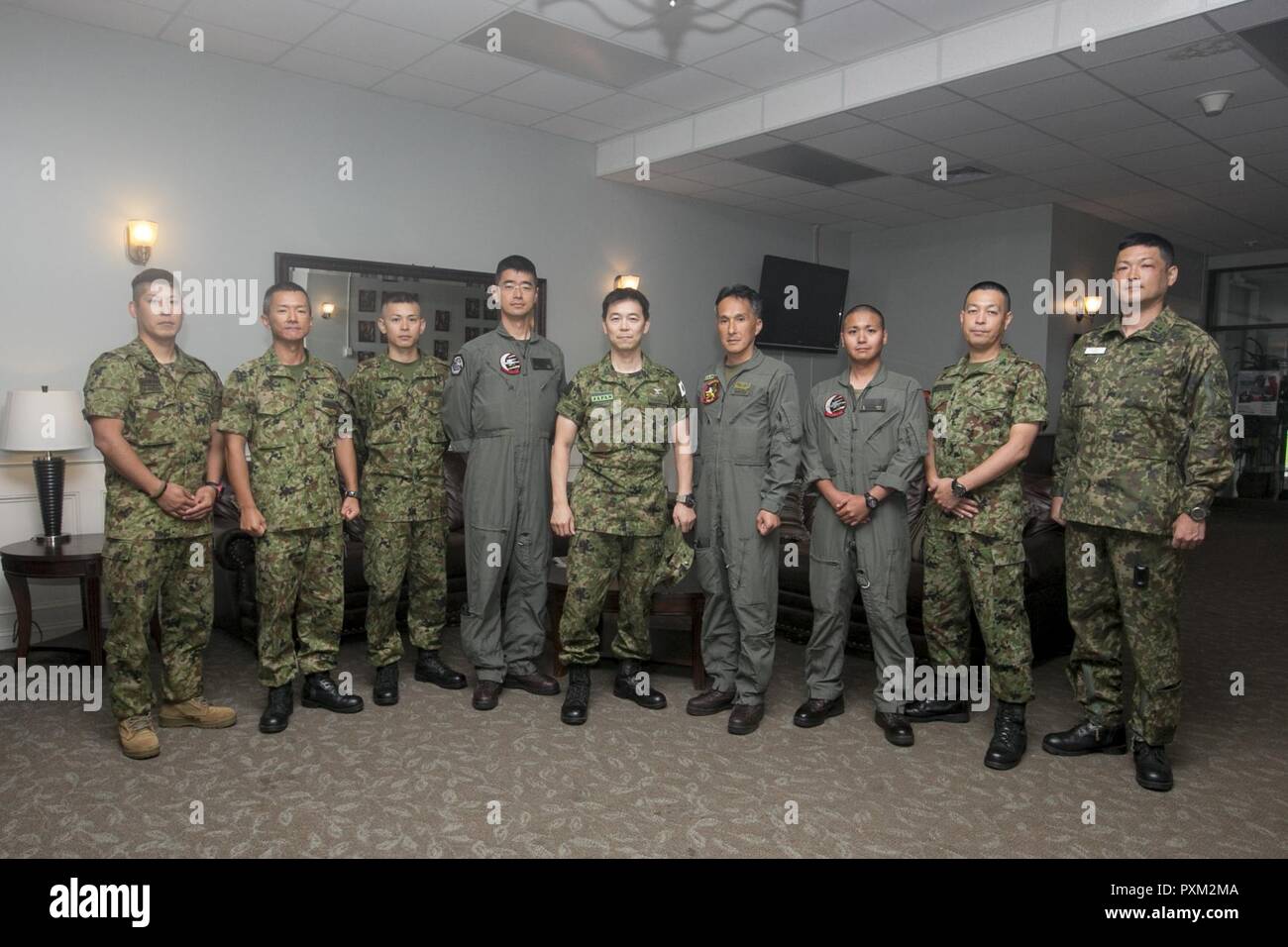 Japanese Army soldiers with Japan Ground Self Defense Force, pose for a ...