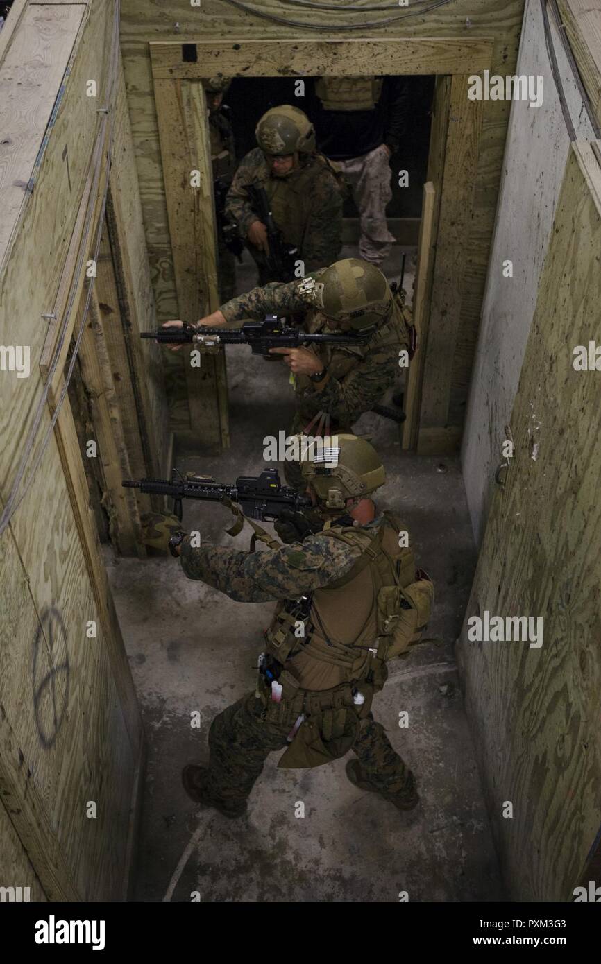 U.S. Marines with the Maritime Raid Force (MRF), 26th Marine ...