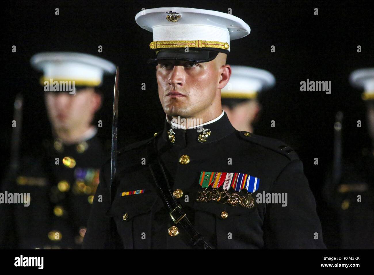 Captain Logan A. Giger, Alpha company commander, Marine Barracks ...