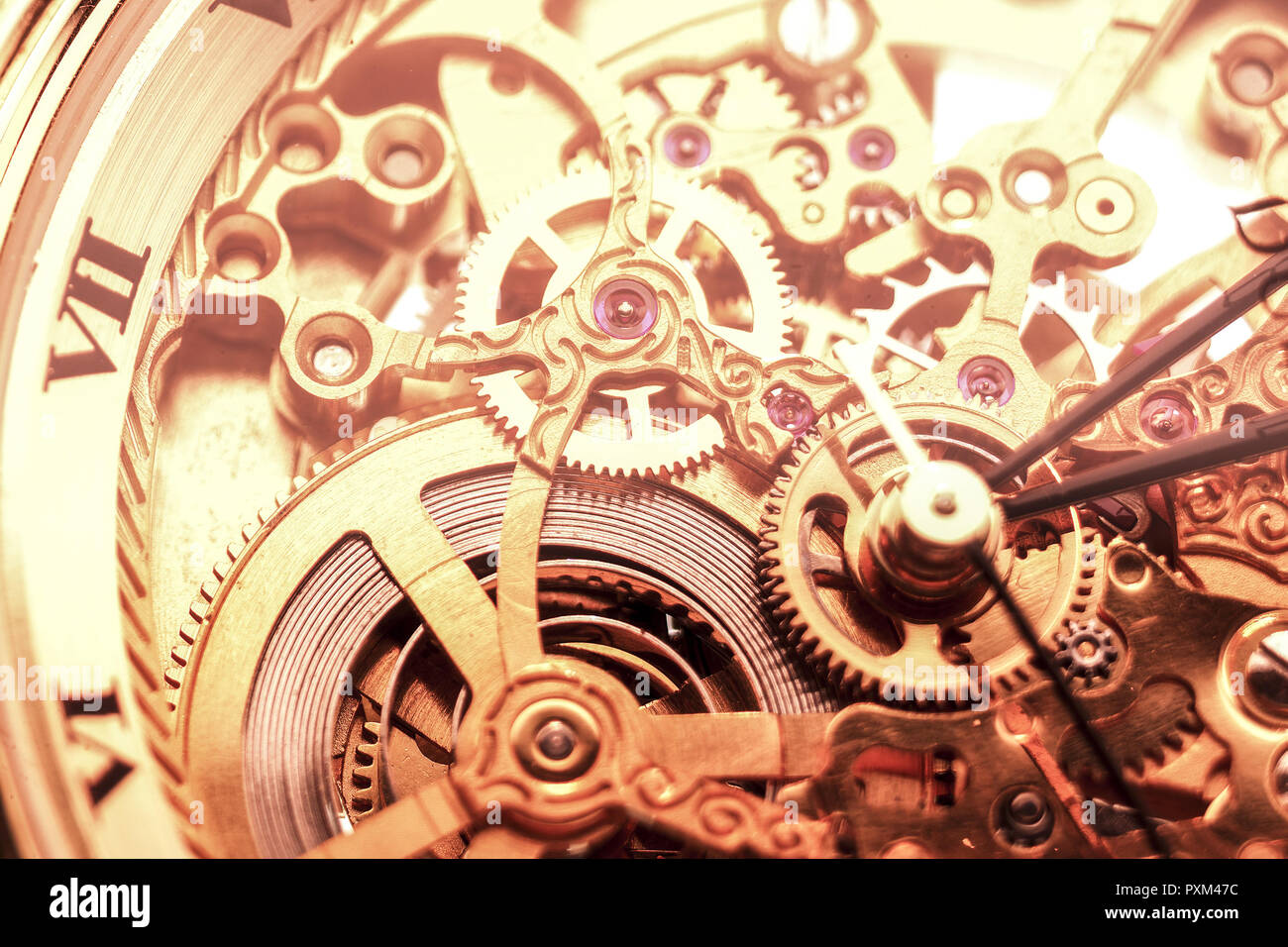 detail of clockwork, clock Stock Photo - Alamy
