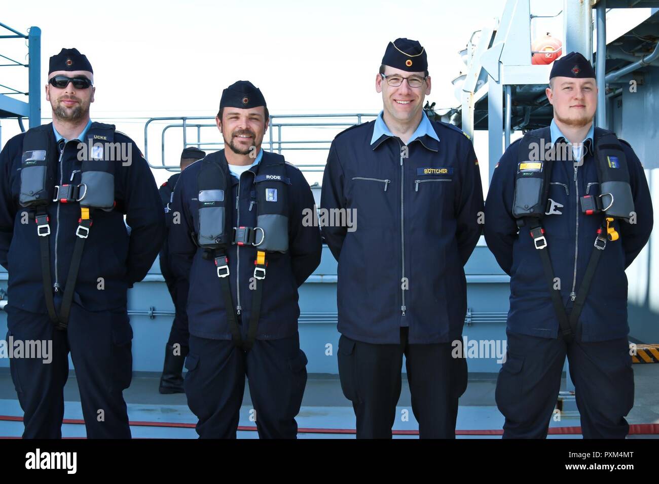 - BALTIC SEA (June 10, 2017) German sailors aboard the Elbe-class ...