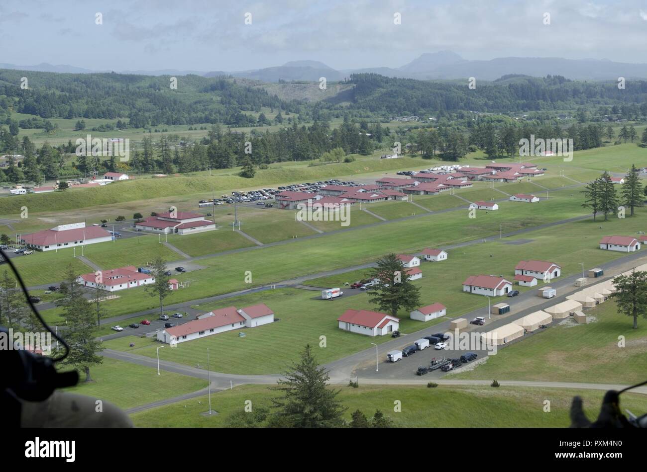 Camp Rilea in Warrenton, Oregon, June 6, 2017, from the view of a UH-60 ...