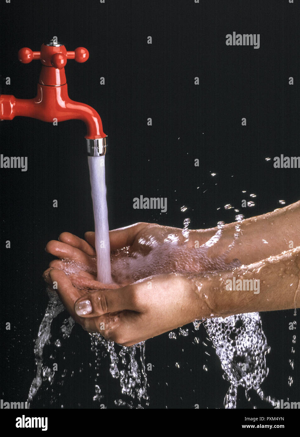 hands under running water Stock Photo - Alamy