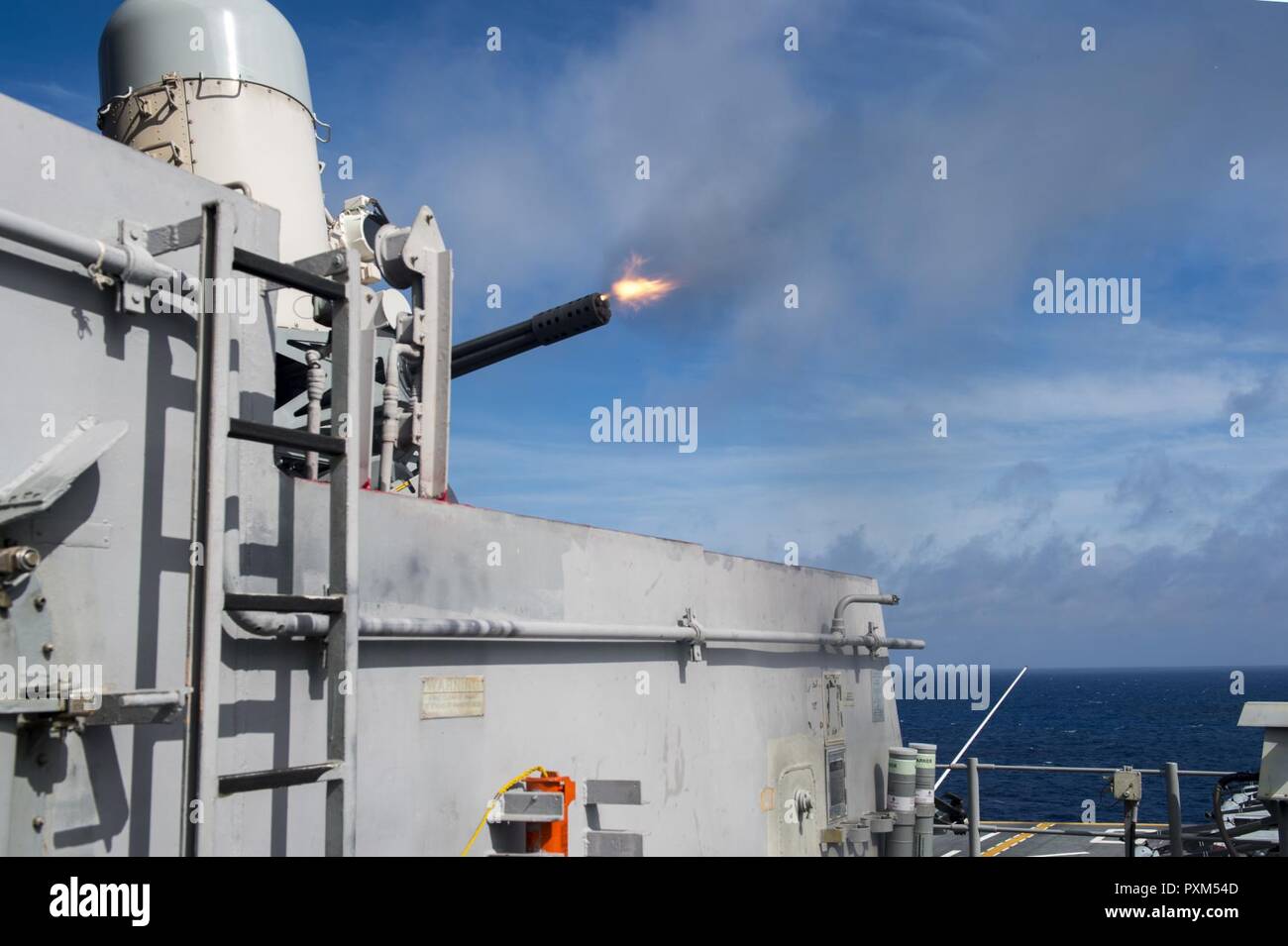 PHILIPPINE SEA (June 11, 2017) A close in weapons system (CIWS) fires ...
