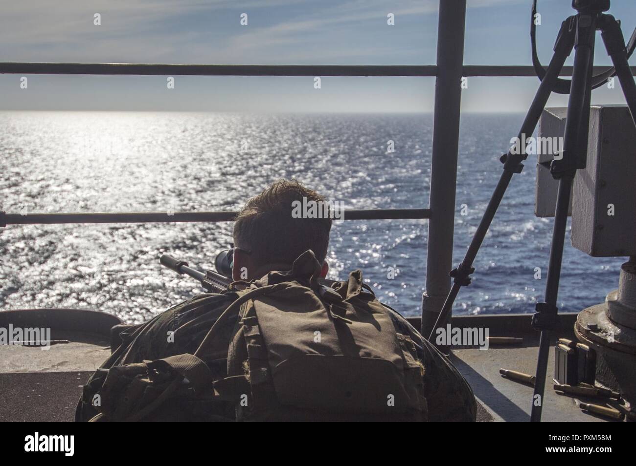 PHILIPPINE SEA (June 11, 2017) A Marine, attached to the 31st Marine ...