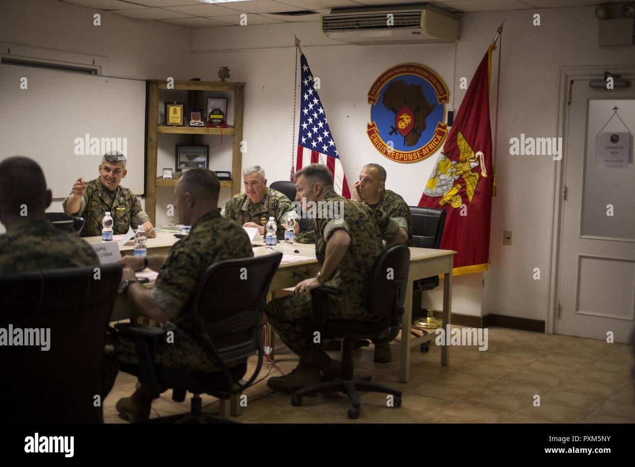 Colonel Sean M. Salene, left, the commanding officer of Special Purpose ...