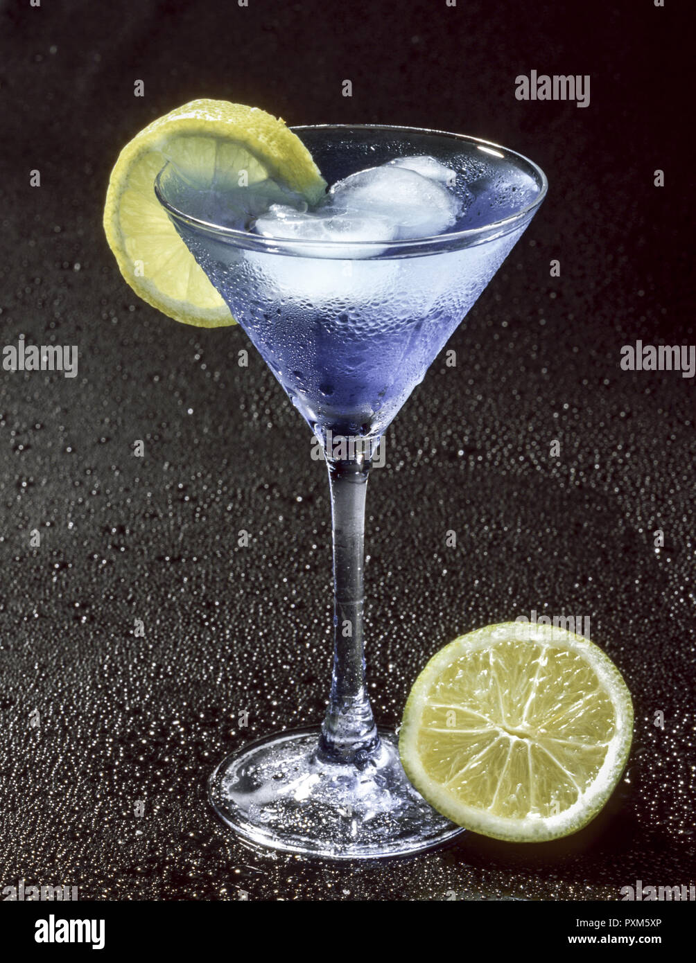 cocktail, blue Bols Stock Photo - Alamy
