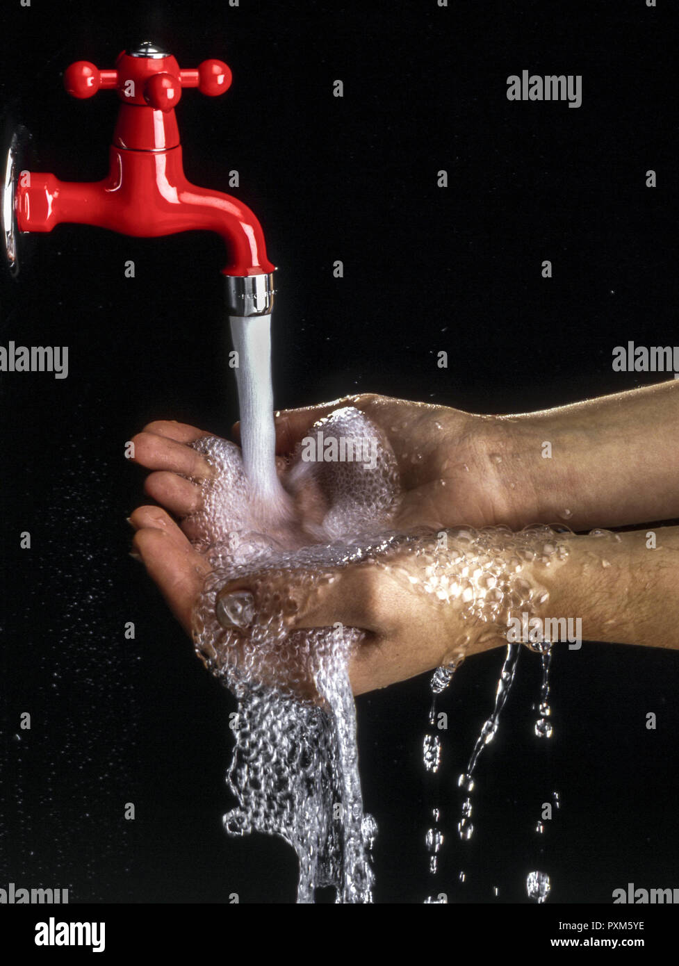 hands under running water Stock Photo - Alamy