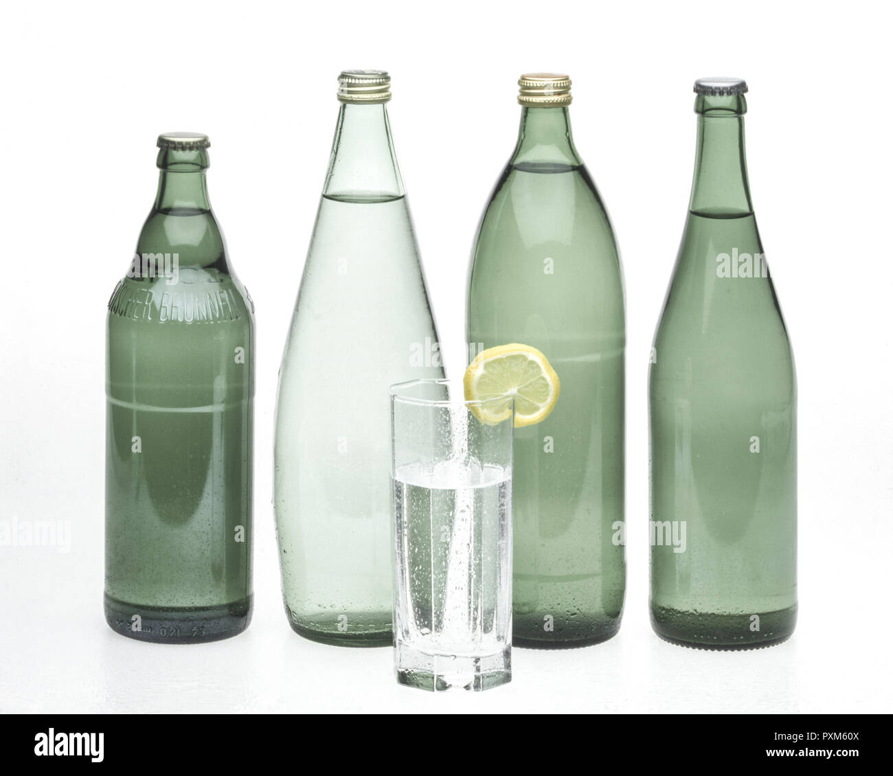 different kinds of mineral water in bottles Stock Photo - Alamy