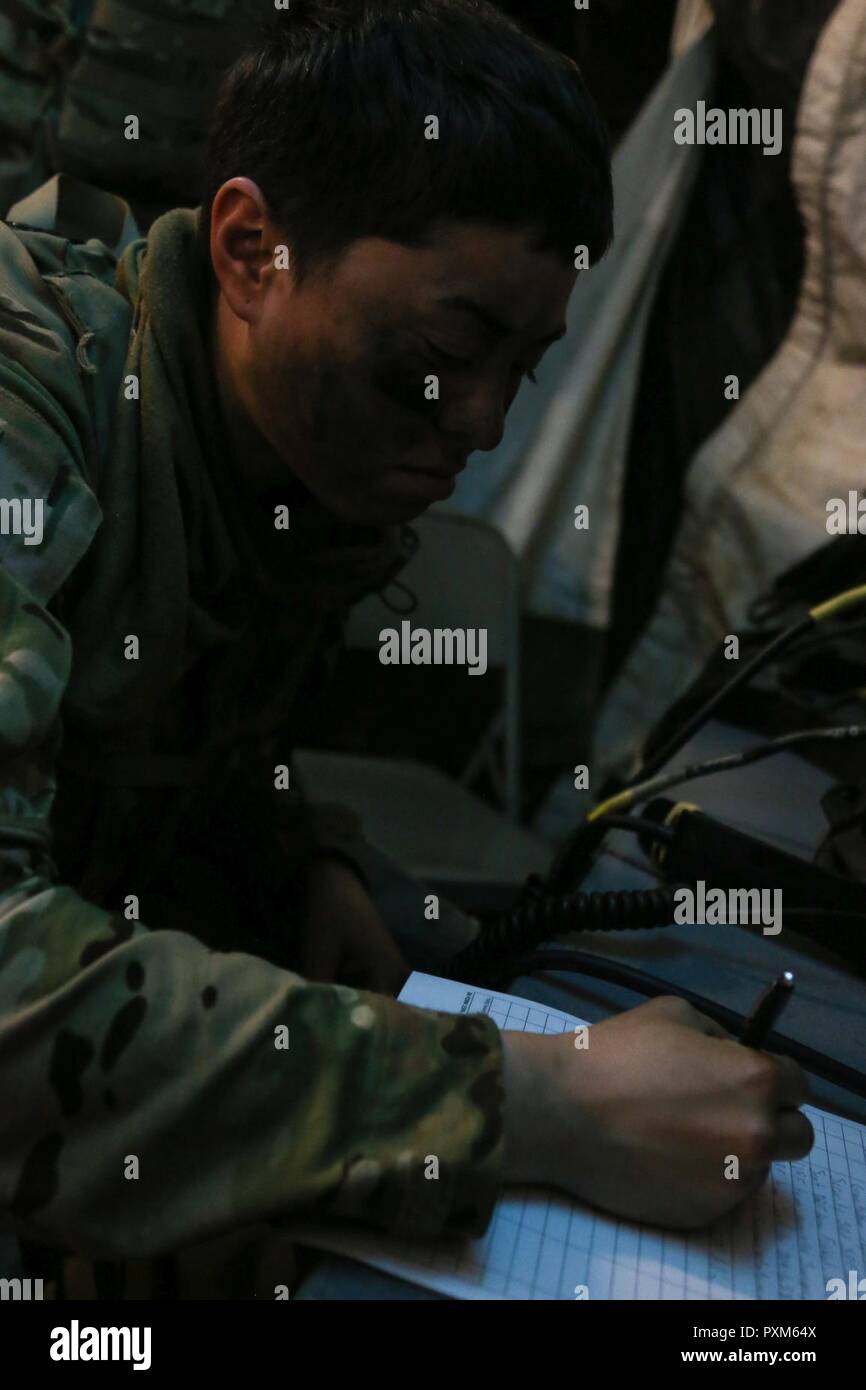 U.S. Army Spc. Brettany Swecker of 64th Brigade Support Battalion, 3rd ...