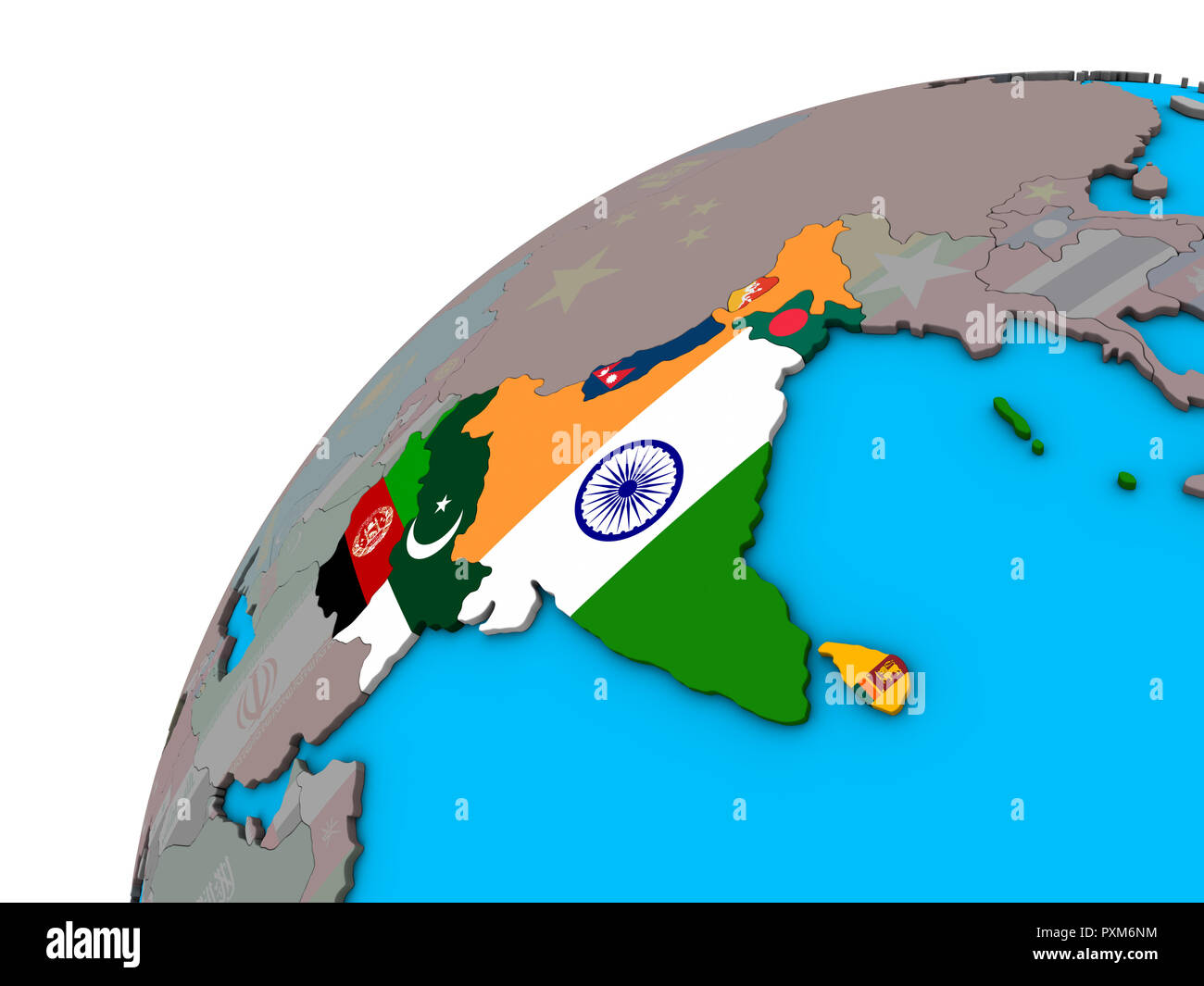 Saarc flags hi-res stock photography and images - Alamy