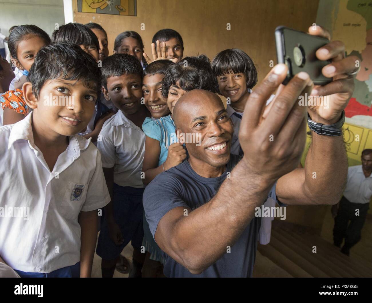 GALLE, Sri Lanka (June 14, 2017) Capt. Lex Walker, commodore, Destroyer ...