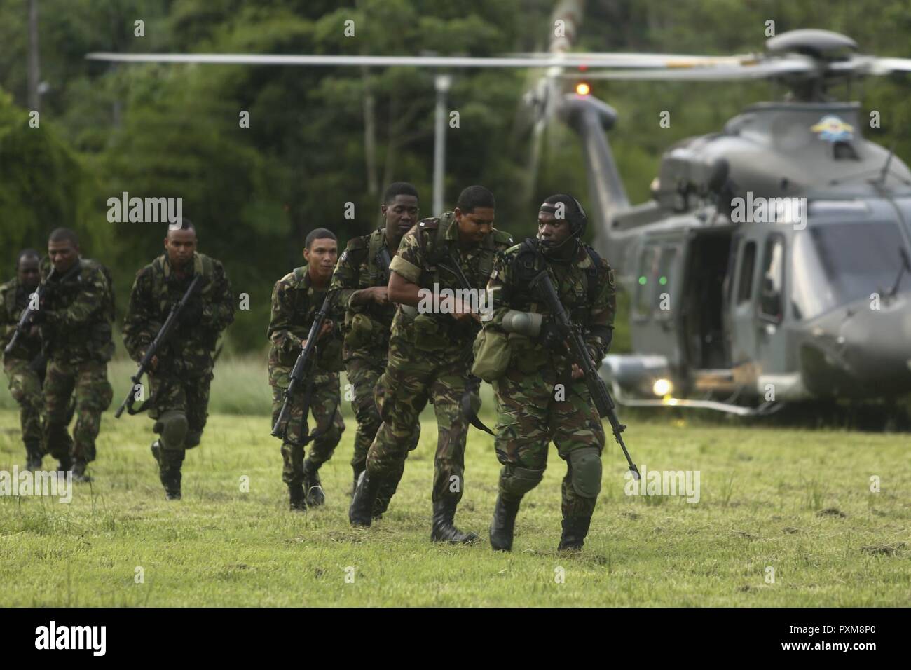 Soldiers with 1st and 2nd Infantry Battalion, Trinidad and Tobago ...
