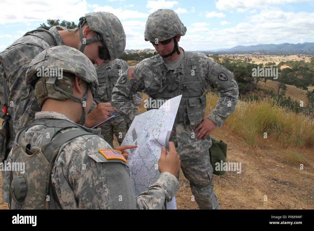 U.S. Army Sgt. Toan Ho and Spc. Jared Blue with the 384th Military ...