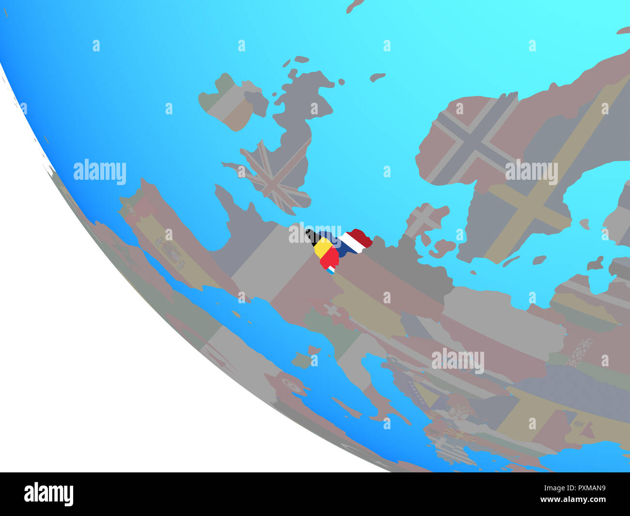 Benelux union countries map hi-res stock photography and images - Alamy