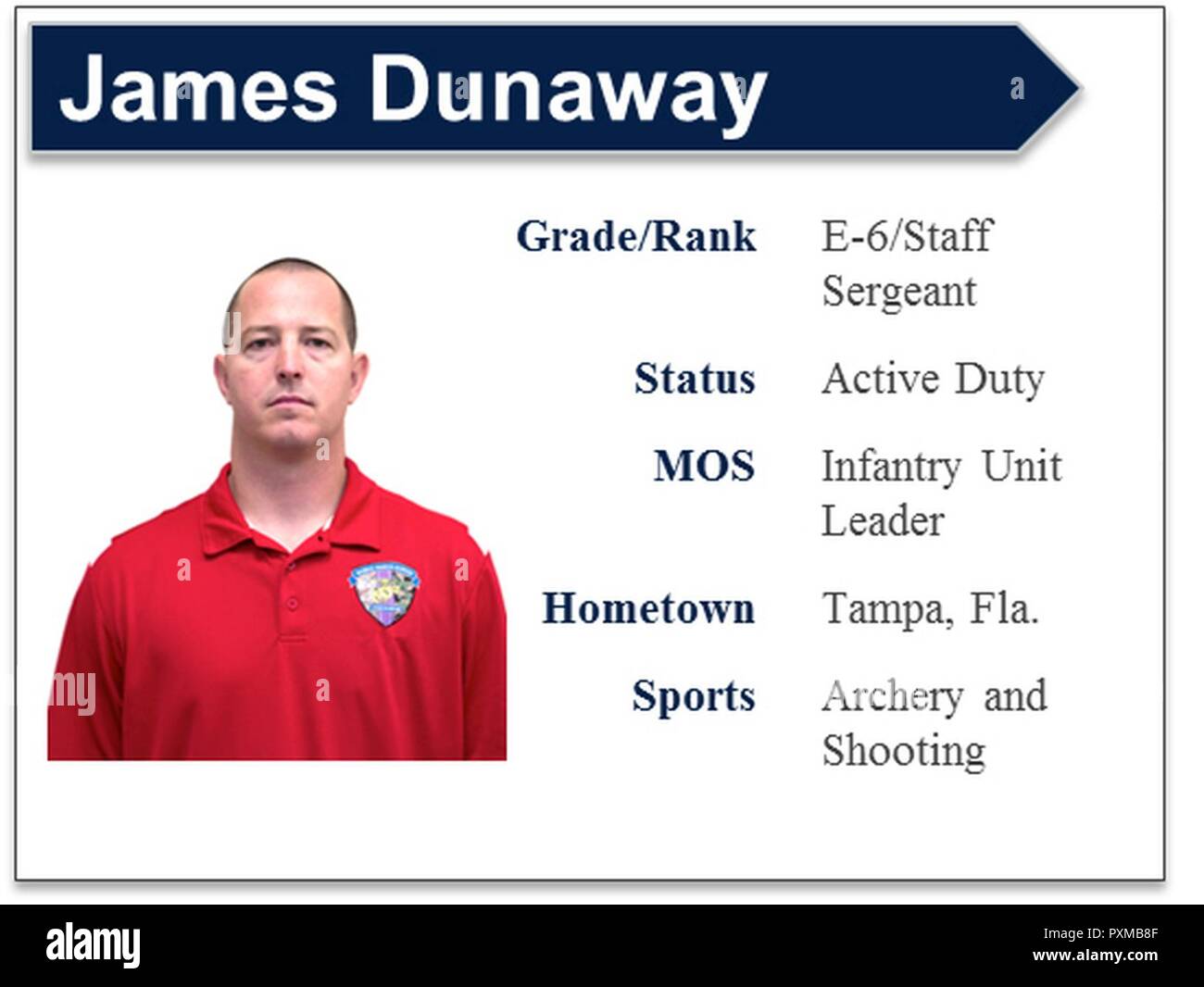 U.S. Marine Corps Staff Sgt. James Dunaway, a native of Tampa, Fla ...