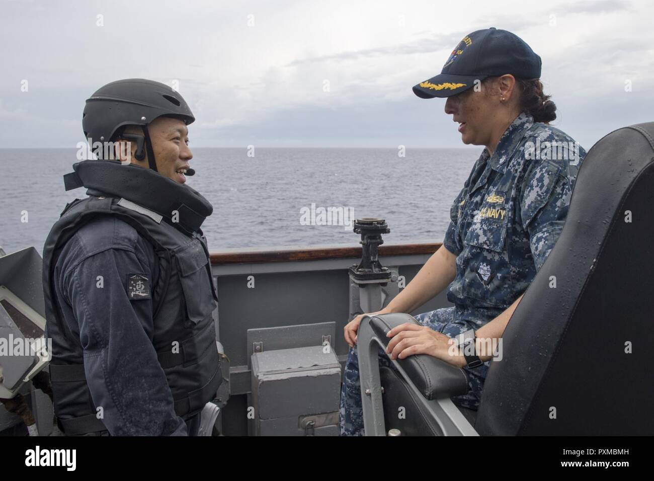 9 SOUTH CHINA SEA (June 10, 2017) Lt. Takeshi Kishida from JMSDF ship ...