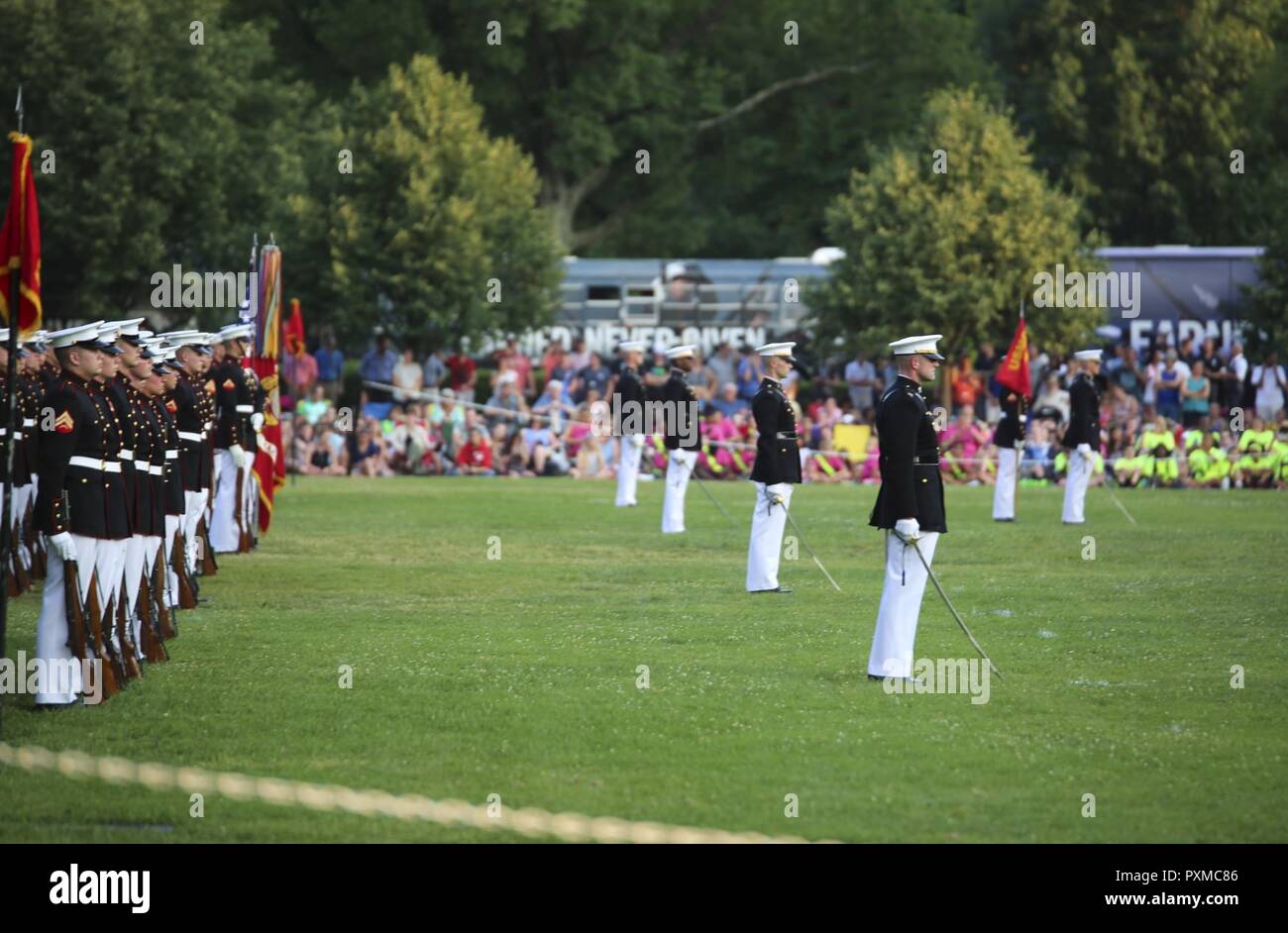 Marching Companies with Marine Barracks Washington D.C. assume the ...