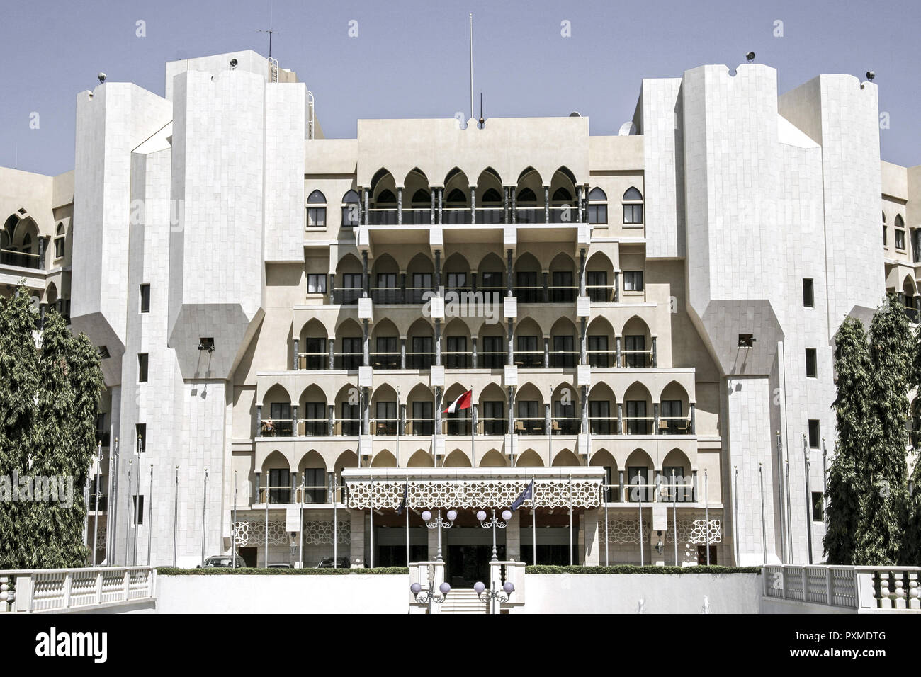 Oman, Hotel Al-Bustan Palace Stock Photo - Alamy