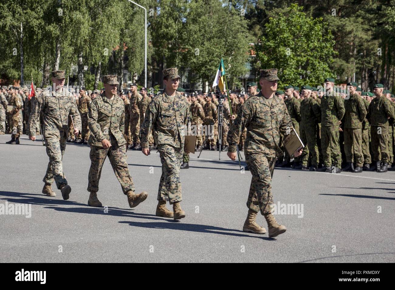 ADAZI, Latvia-U.S. Marines with Combat Logistics Regiment 45, 4th Marine Logistics Group, U.S ...