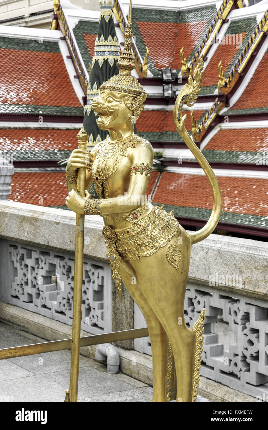 Thailand Siam Bangkok Wat Phra Kaeo Grand Palace Figur Statue Skulptur ...