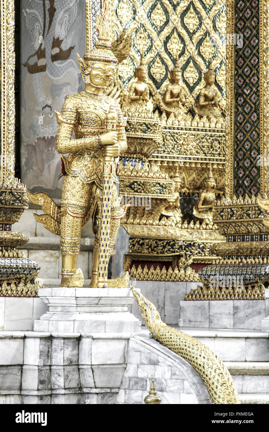 Thailand Siam Bangkok Wat Phra Kaeo Grand Palace Figur Statue Skulptur ...