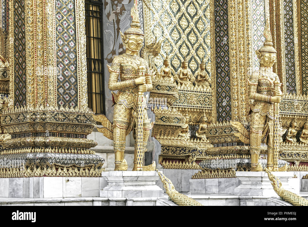 Thailand Siam Bangkok Wat Phra Kaeo Grand Palace Figur Statue Skulptur ...
