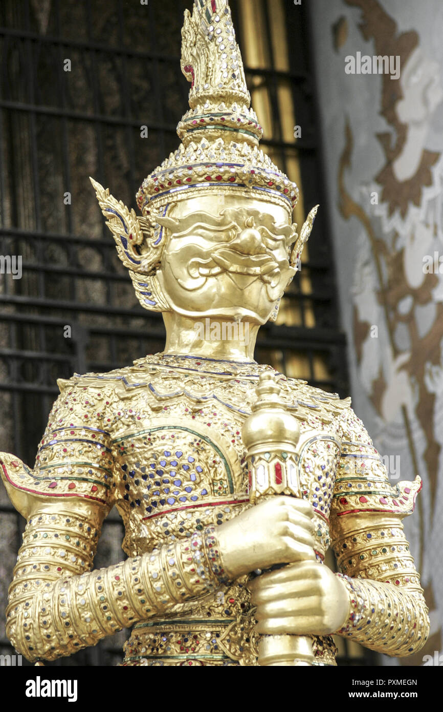Thailand Siam Bangkok Wat Phra Kaeo Grand Palace Figur Statue Skulptur ...
