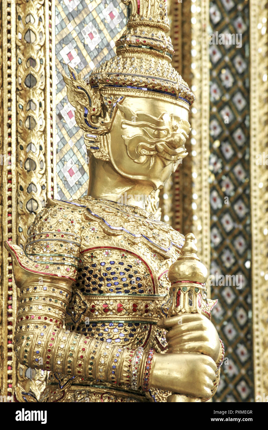 Thailand Siam Bangkok Wat Phra Kaeo Grand Palace Figur Statue Skulptur ...