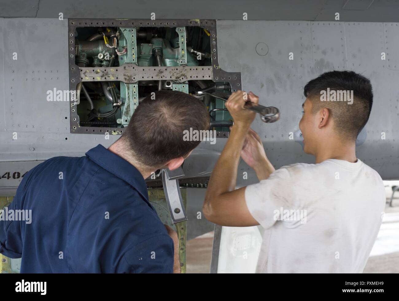 U.S. Air Force Staff Sgt. Dennis Franco and Senior Airman Devin Arden ...