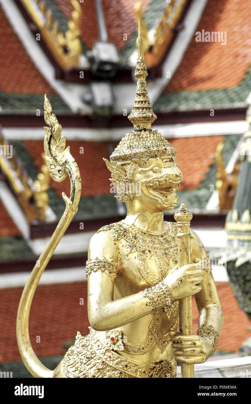 Thailand Siam Bangkok Wat Phra Kaeo Grand Palace Figur Statue Skulptur ...