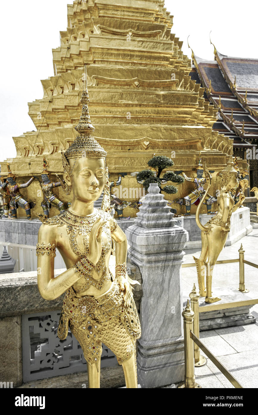 Thailand Siam Bangkok Wat Phra Kaeo Grand Palace Figur Statue Skulptur ...