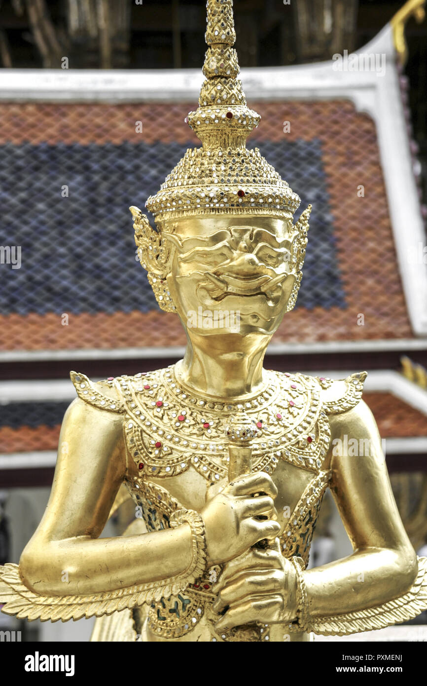 Thailand Siam Bangkok Wat Phra Kaeo Grand Palace Figur Statue Skulptur ...