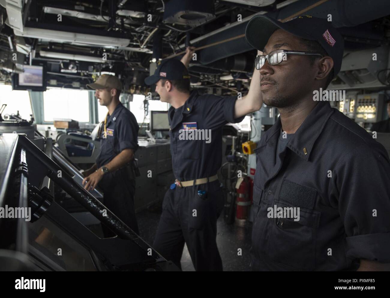 LUZON STRAIT (June 12, 2017) Officers assigned to the forward-deployed ...
