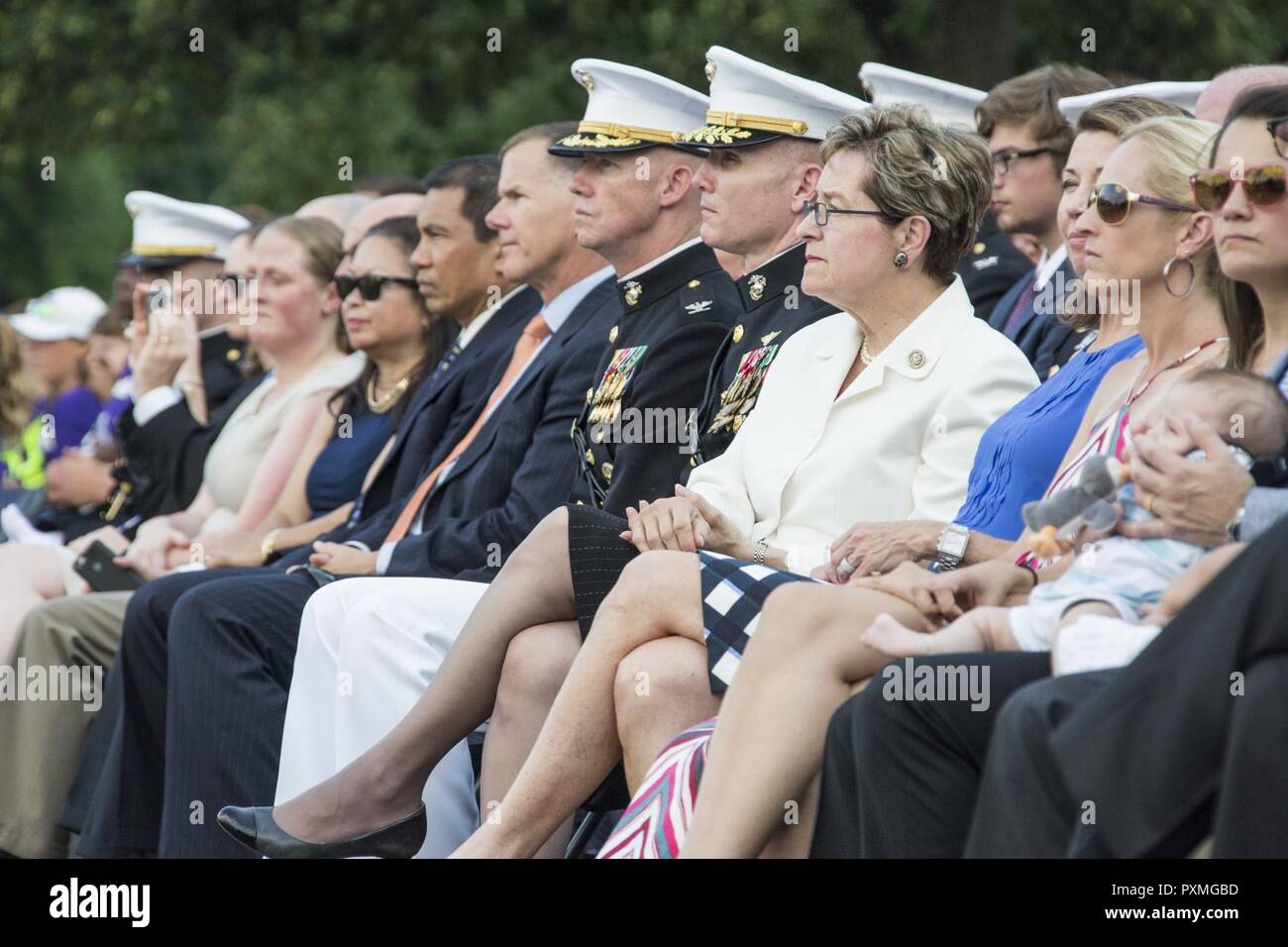 From center left, U.S. Marine Corps Col. Tyler J. Zagurski, commanding ...