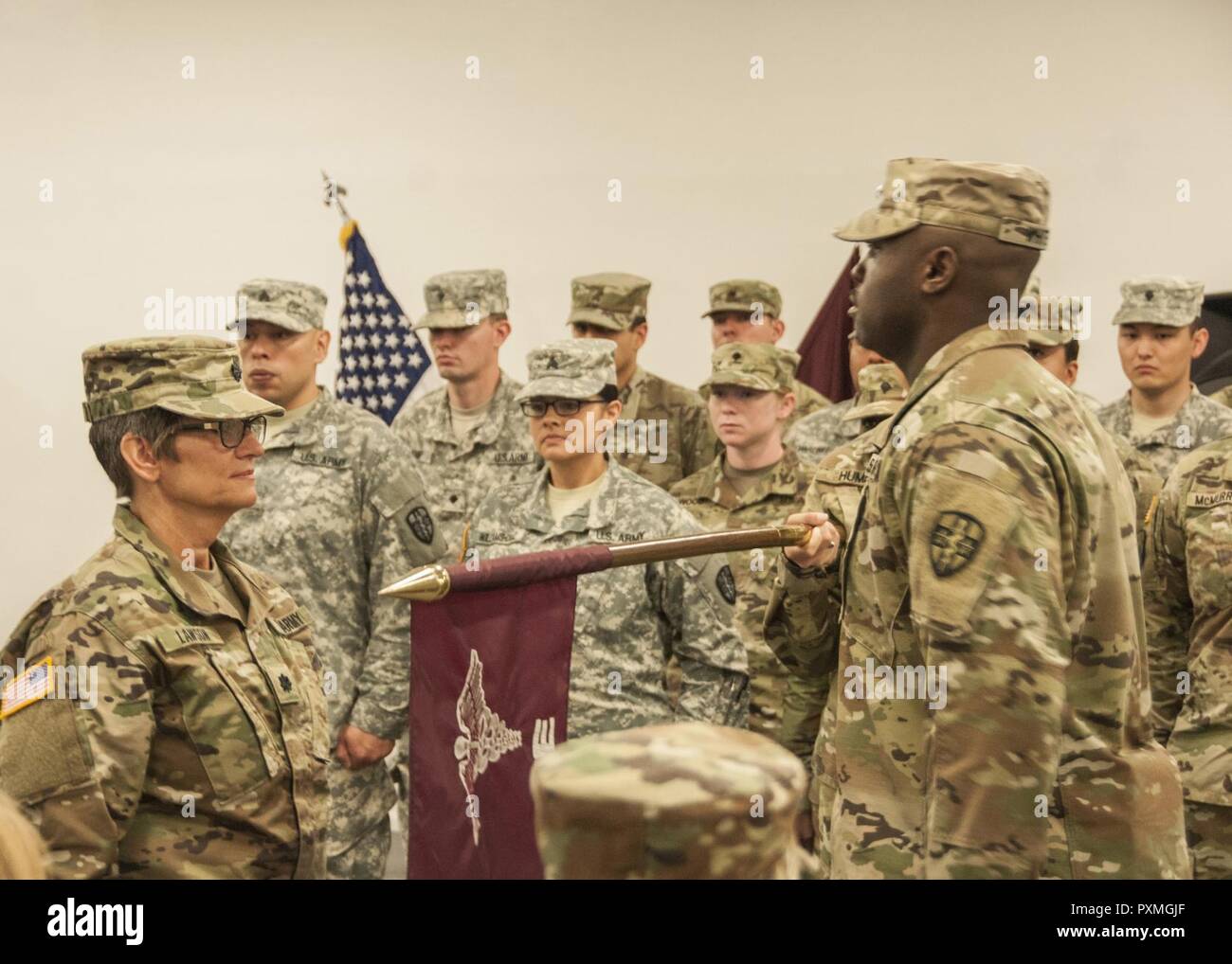 Lt. Col. Pamela Lawson, commander, 7218th Medical Support Unit ...