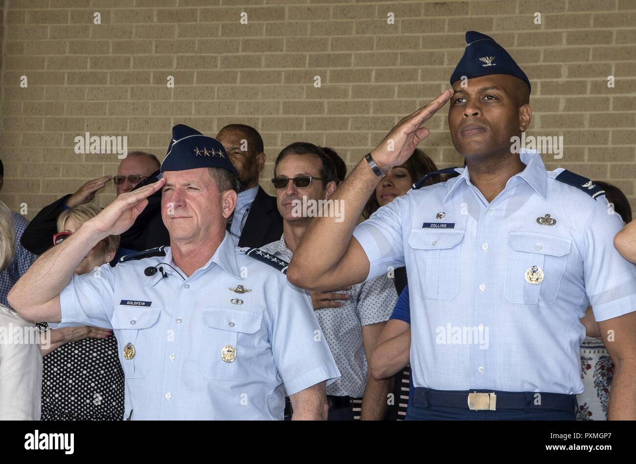 Air Force Chief of Staff Gen. David Goldfein and Col. Roy Collins, 37th ...