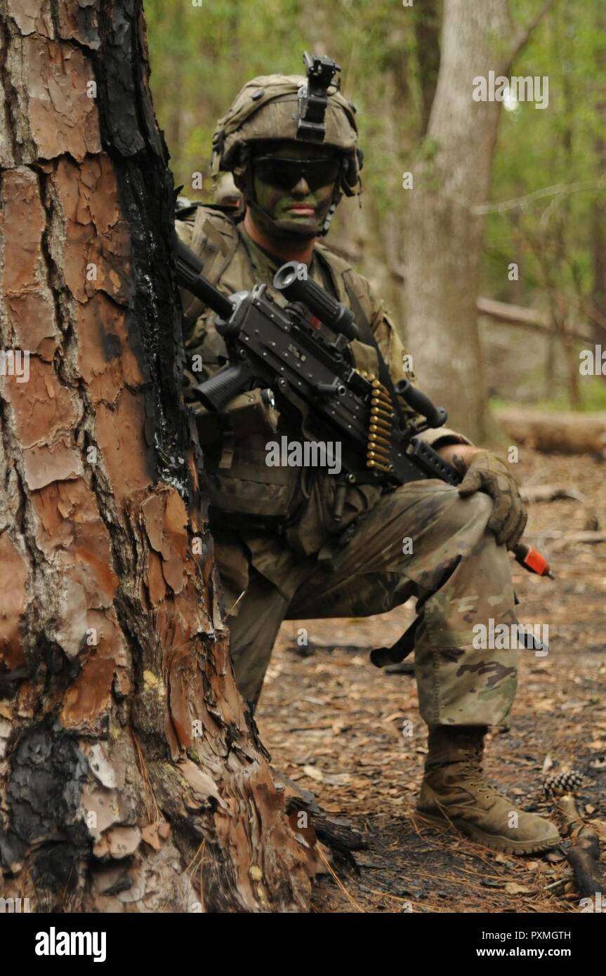 Spc. Zachariah Gray, sapper attachment gunner, 1st Battalion, 28th ...