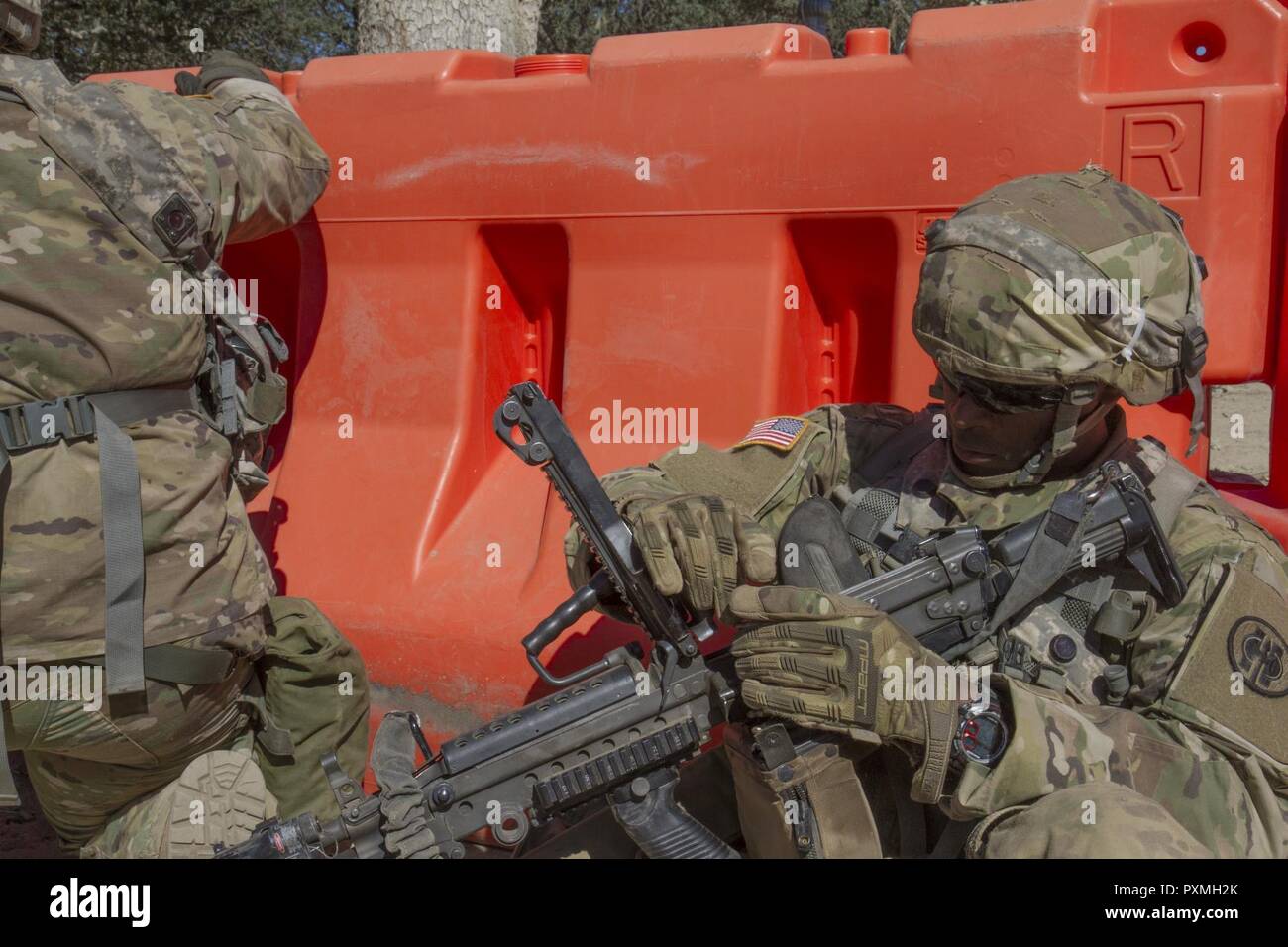 U.S. Army Pvt. Donald Litimore from the 491st Military Police Company ...