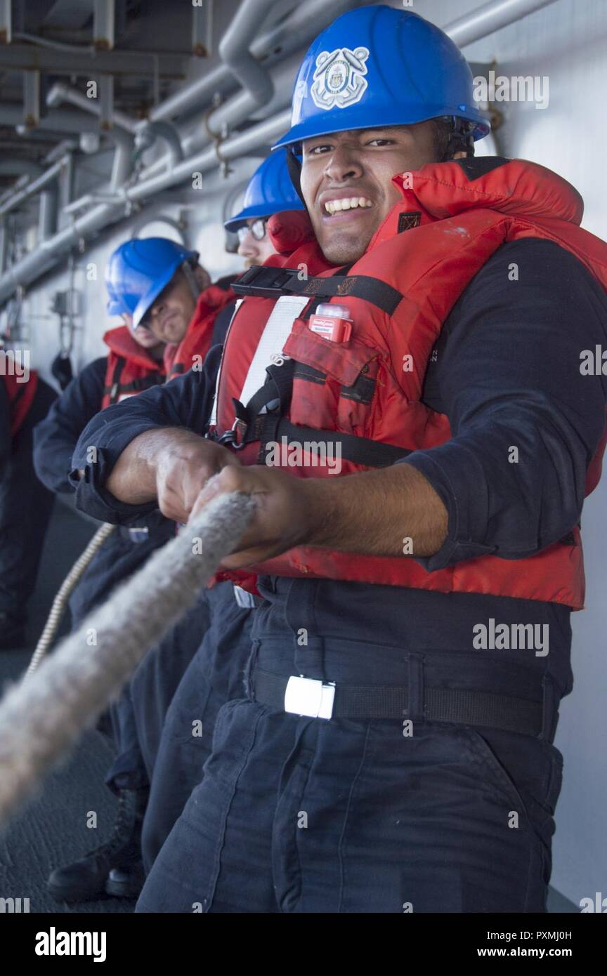 PHILIPPINE SEA (June 14, 2017) Seaman Raymond Aleman, from Mesquite ...